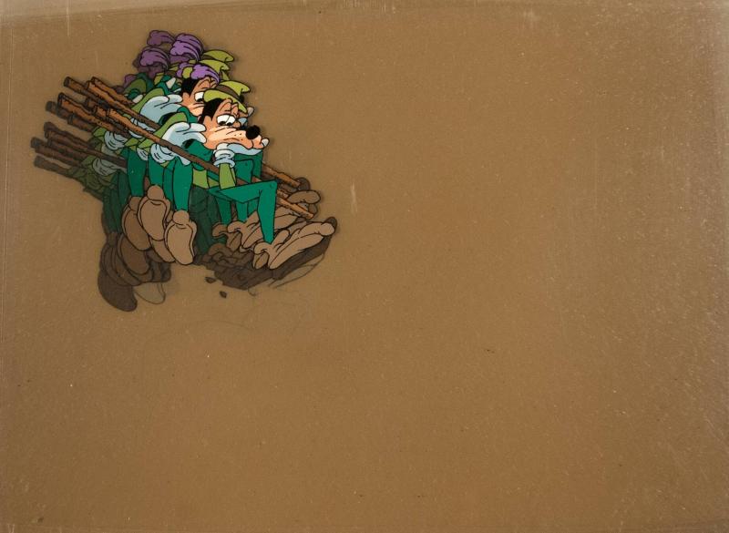 L4. Goofy with stick in hand in a sitting position, missing part of his ...